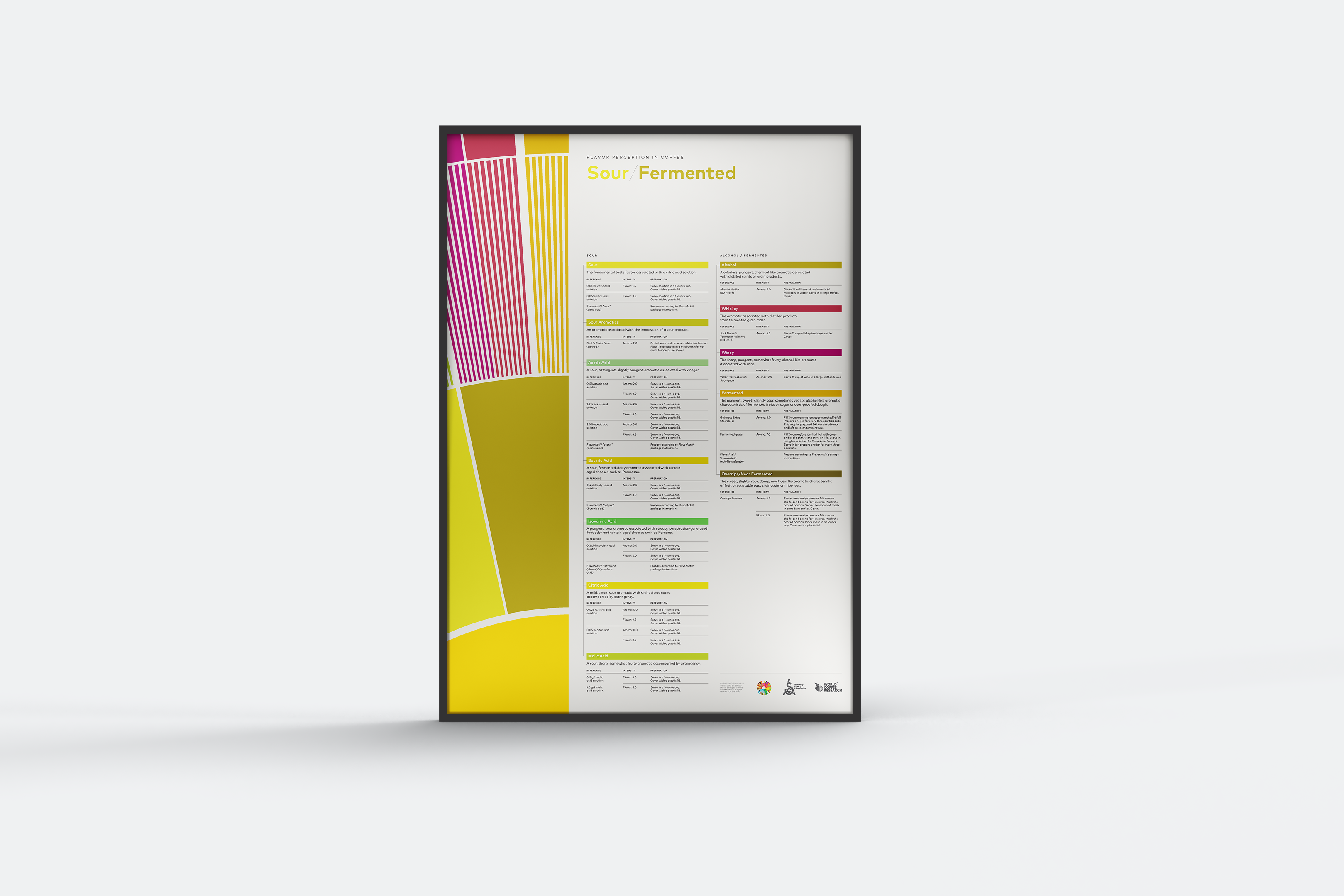 SCA Flavour Perception in Coffee Print – Sour Fermented – Coffee Merch